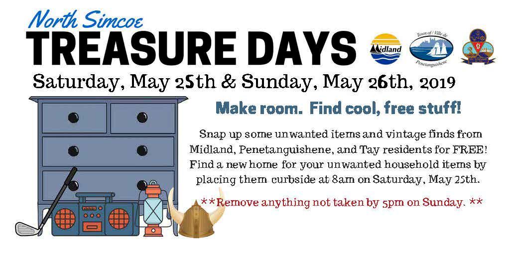 North Simcoe Treasure Day Weekend May 25th - Town of Penetanguishene