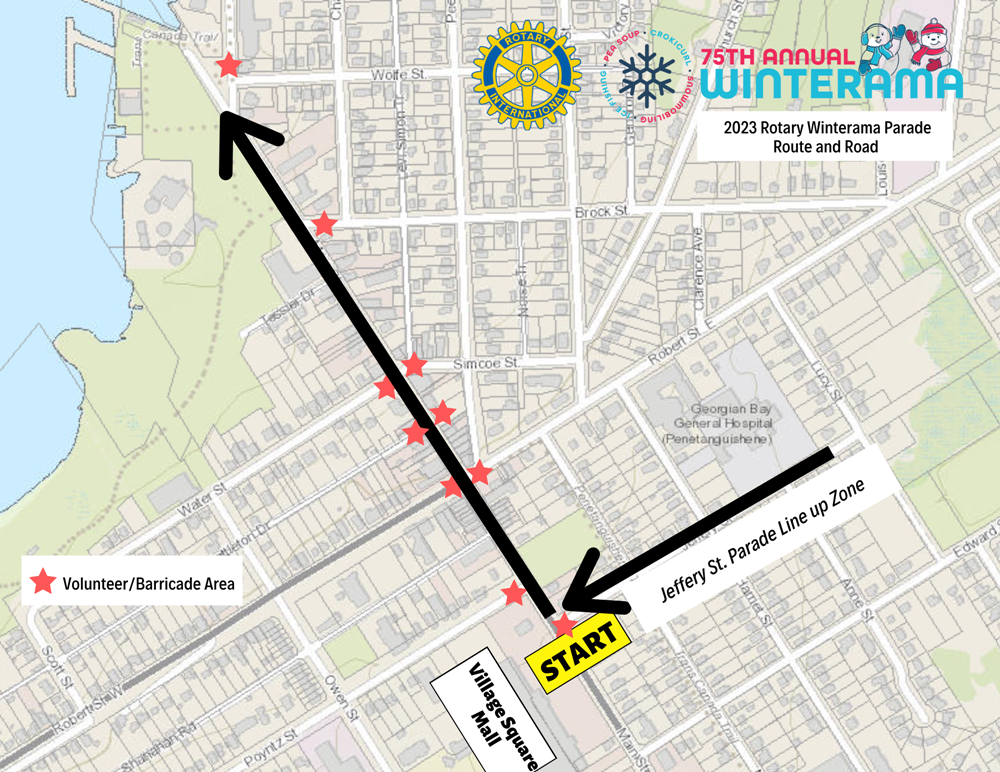 Notice of Rotary Winterama Parade Road Closure - Town of Penetanguishene